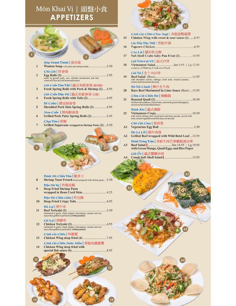 Menu at Pho 89 restaurant, Randolph, 937 N Main St
