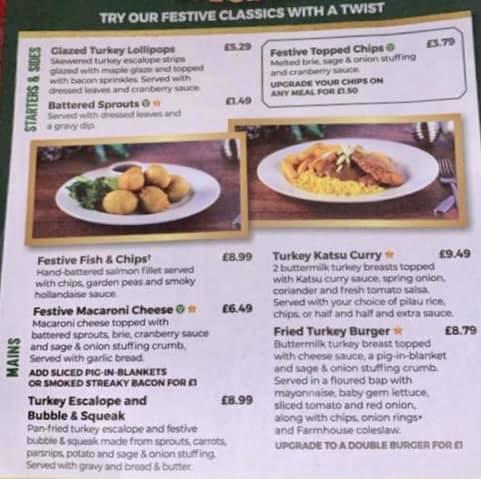 Menu at Westgate Farm - Farmhouse Inns pub & bar, Edinburgh