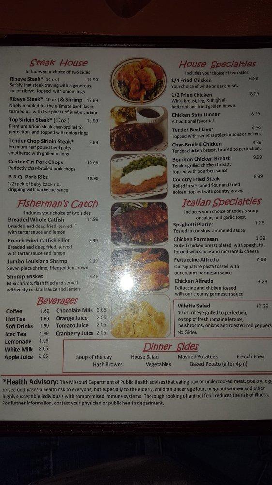 Menu at Diner 54 restaurant, Mexico