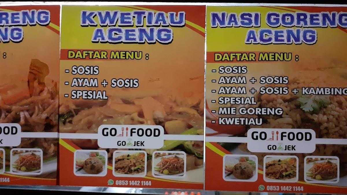 Menu at Nasi Goreng Aceng restaurant, Tarogong Kaler
