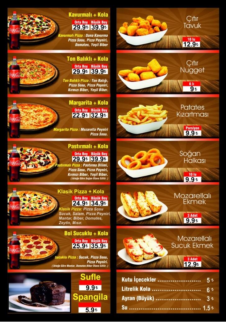 Menu at Pizza Piece Derince, Derince