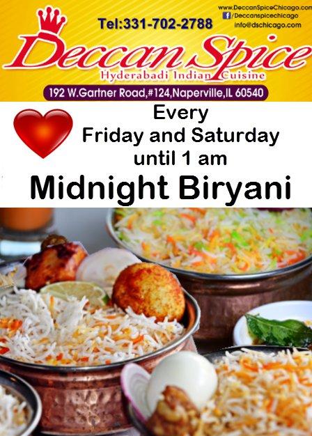 Menu at Deccan Spice restaurant, Naperville