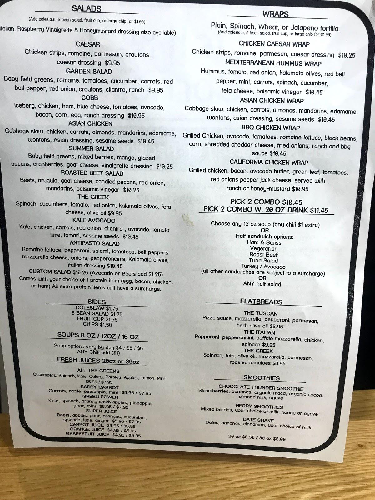 Menu at Four Corners Eatery & Coffee Bar, Redlands, 505 New Jersey St