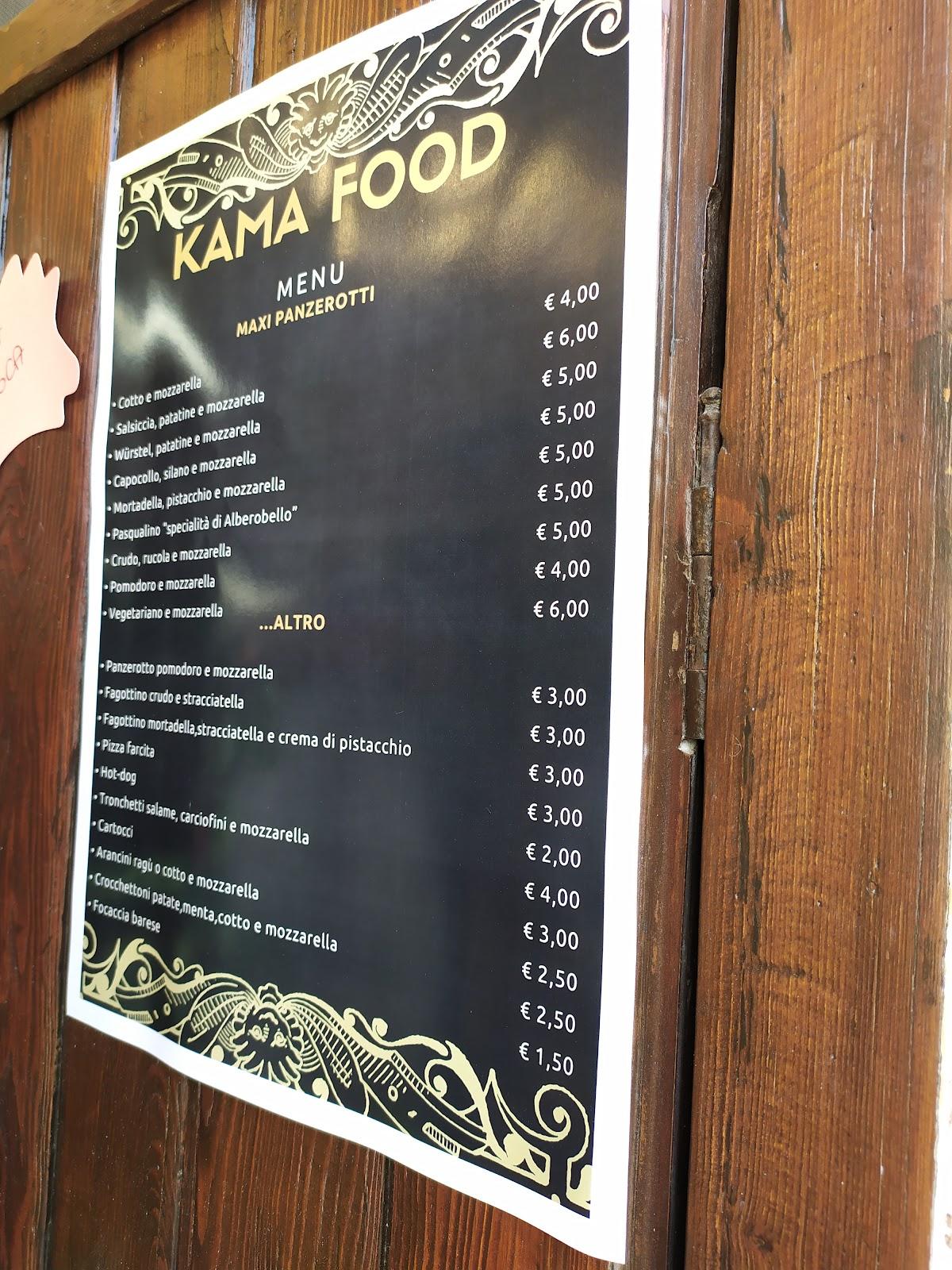 Menu da Kama food ristorante, Alberobello