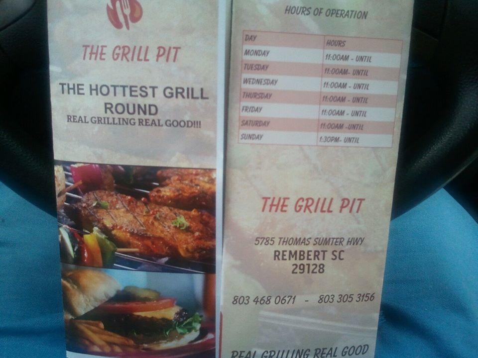 Menu at The GRILL PIT restaurant, Dalzell