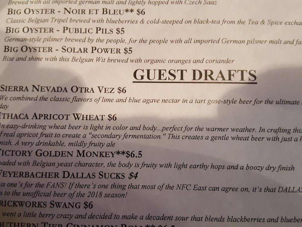 Menu at Fins Ale House & Raw Bar, Rehoboth Beach