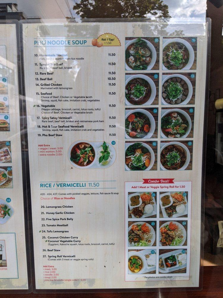 Menu at Ôngbà Vietnamese Eatery restaurant, Vancouver