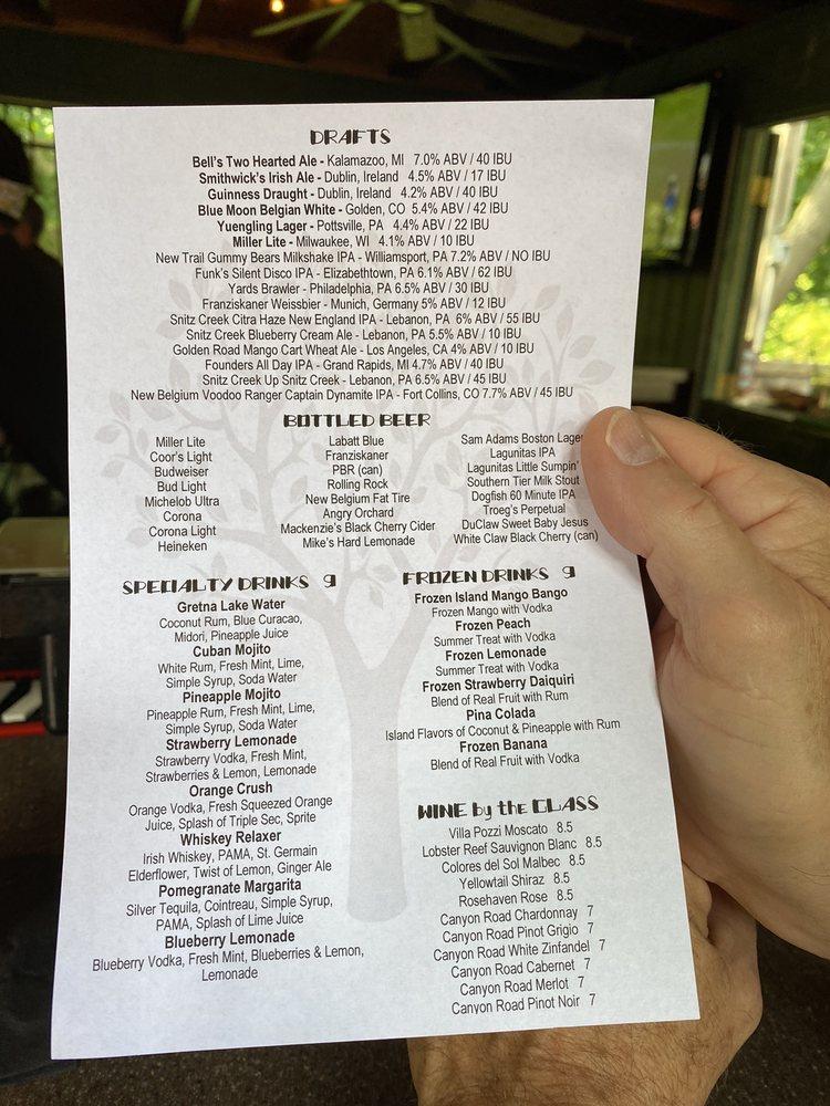 Menu at Mount Gretna Hideaway pub & bar, Mount Gretna
