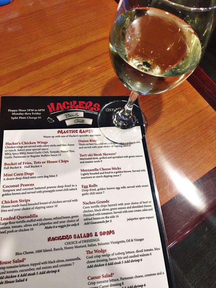 Menu at Hackers Bar and Grill, Gig Harbor