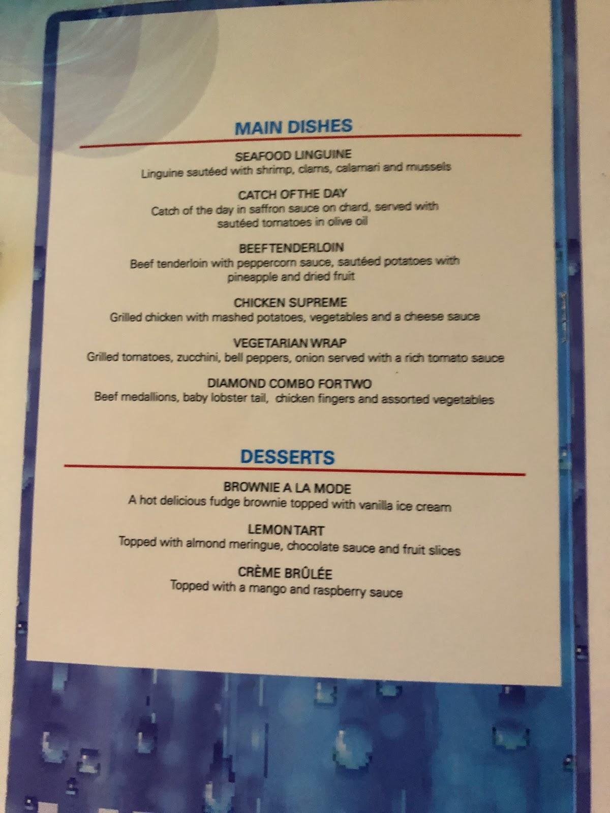 Menu at Under The Sea Internation Cusine restaurant, Punta Cana