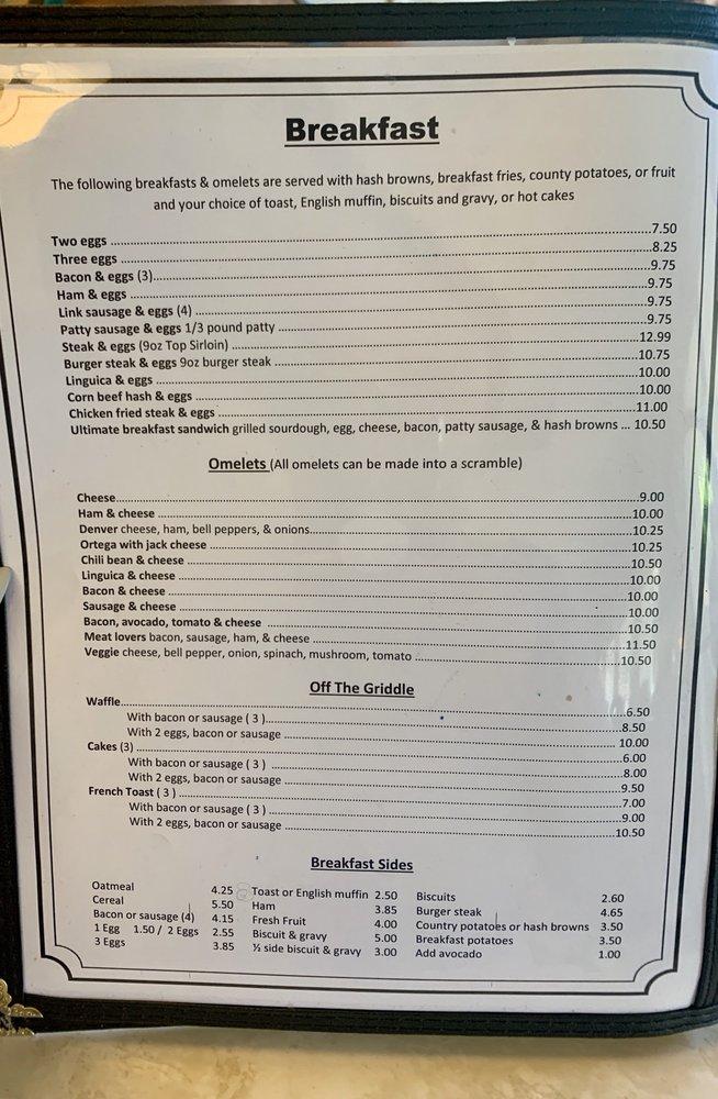 Menu at Dimples Diner restaurant, Visalia