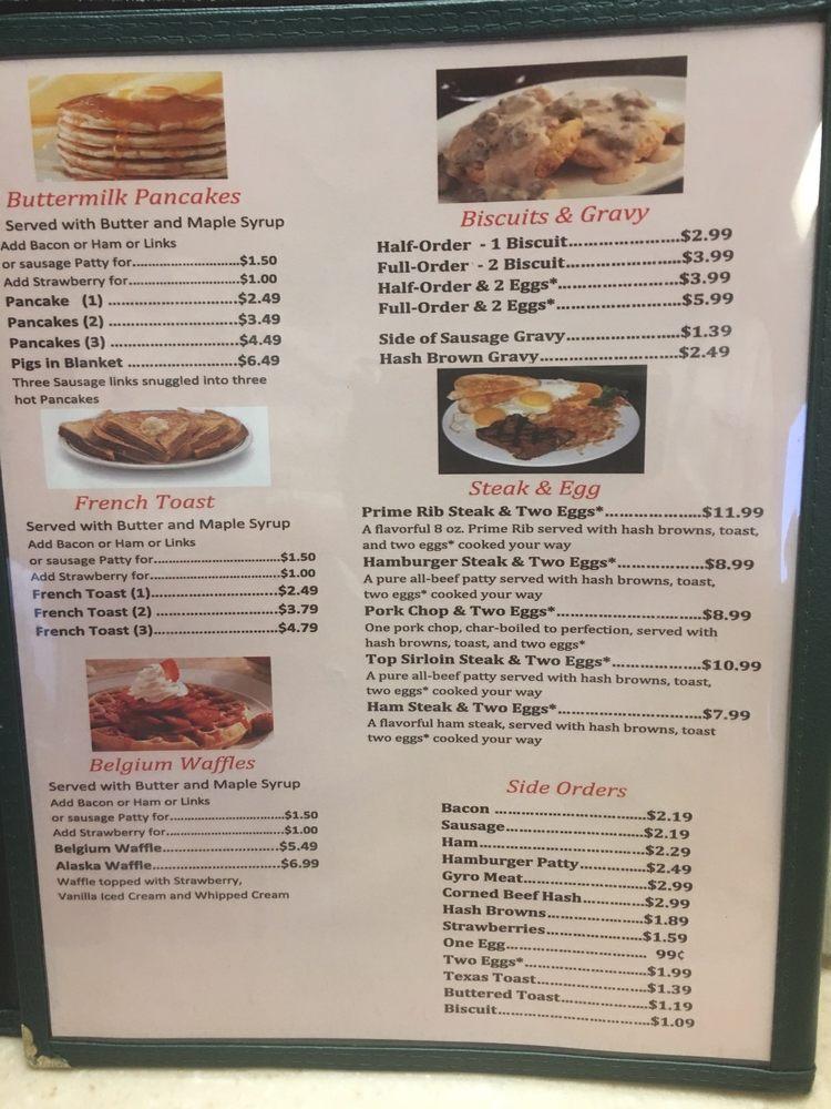 Menu at Edinburgh Diner restaurant, Edinburgh