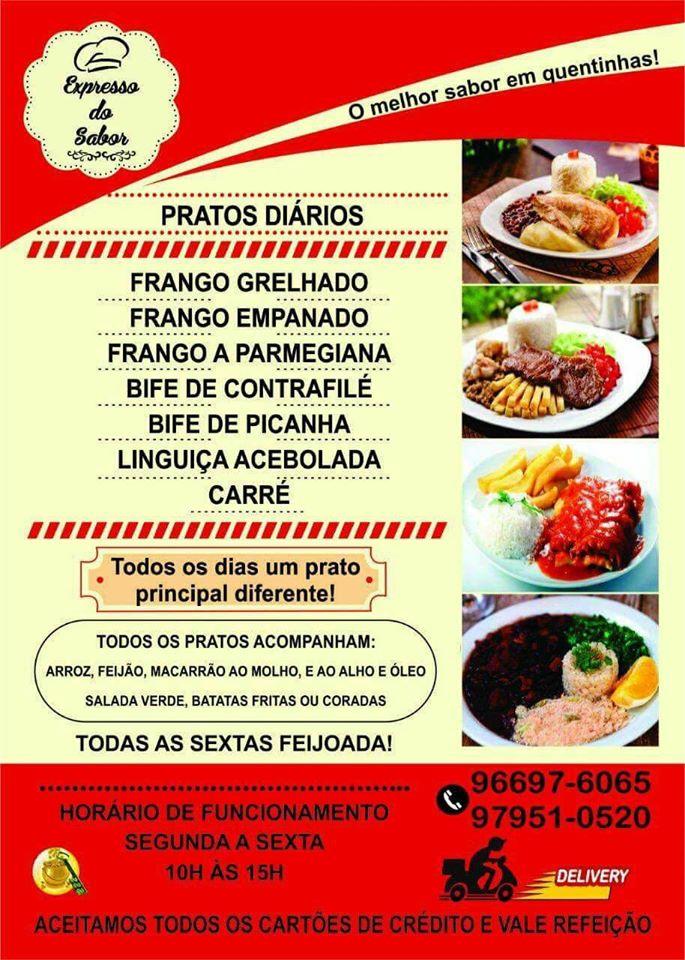 Menu at Expresso Do Sabor restaurant, Nilópolis, travessa alentejano
