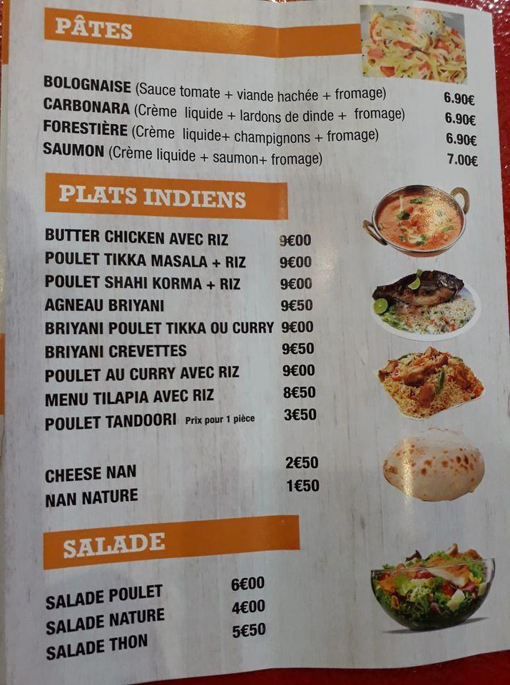 Menu at FRESH FOOD restaurant, Dreux