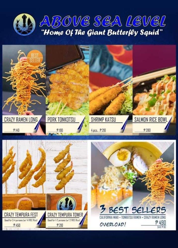 Menu at Above Sea Level - The One Dasma Place restaurant, Dasmariñas ...