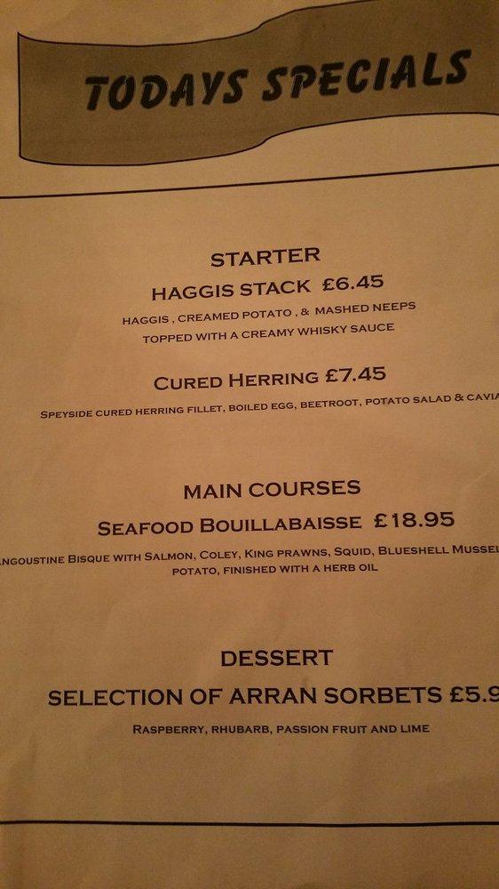 Menu at Number 27 Bar and Kitchen, Inverness
