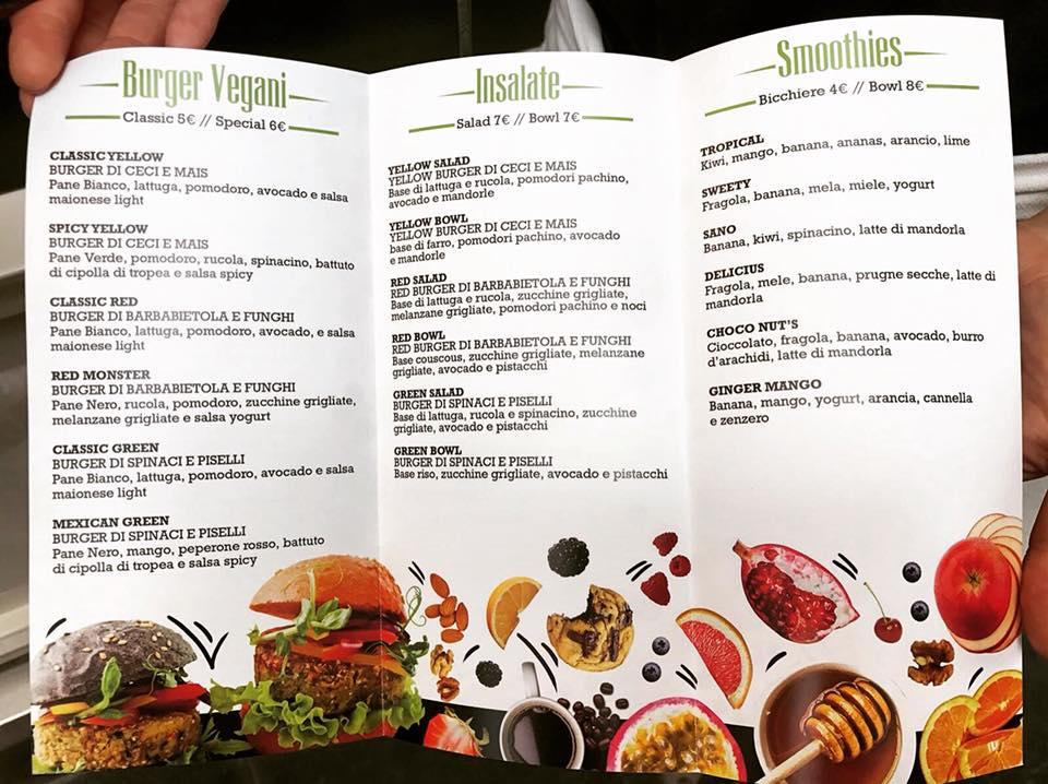 Menu at Sano pub & bar, Rome