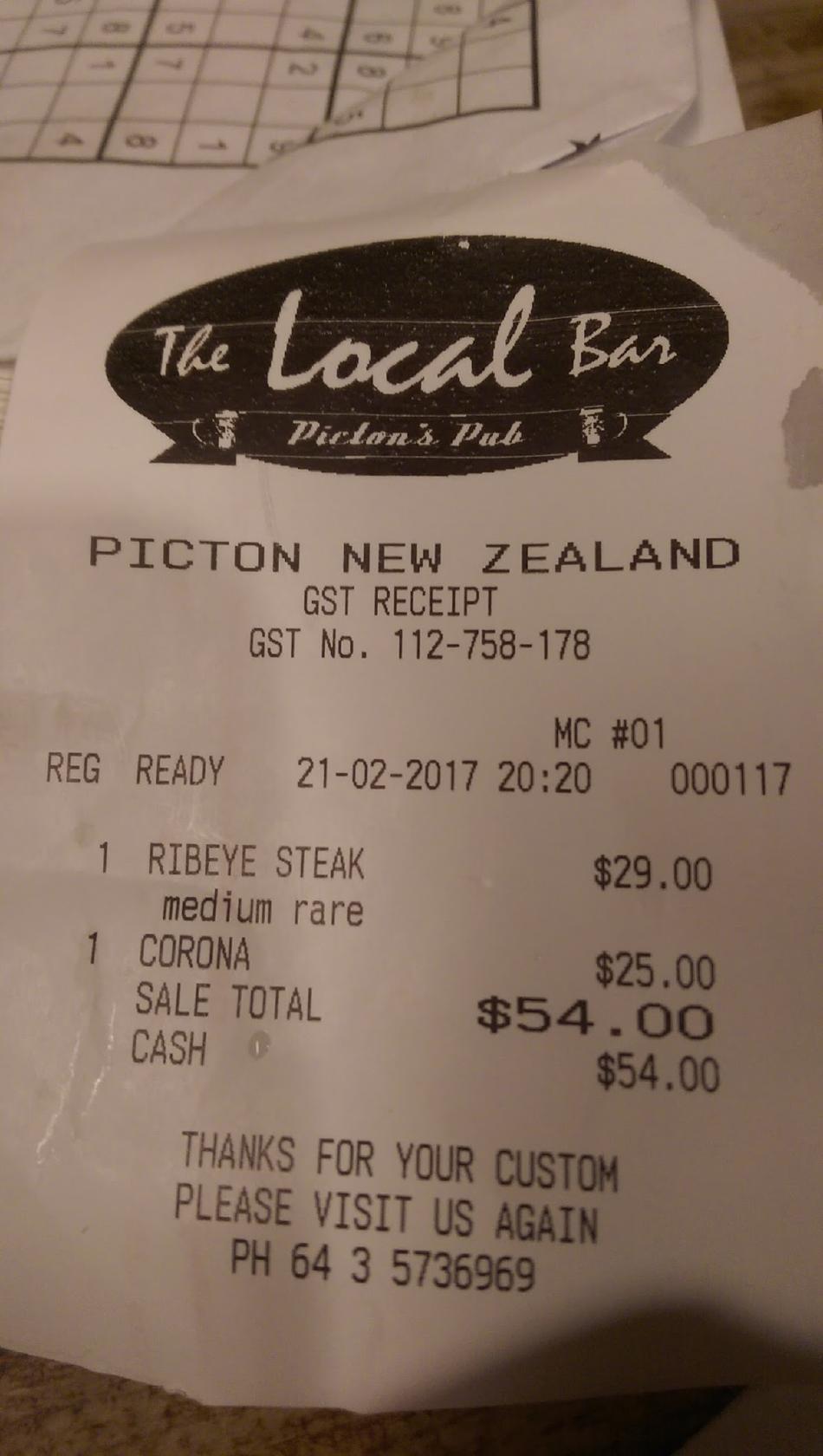 Menu at The Thirsty Pig Picton pub & bar, Picton