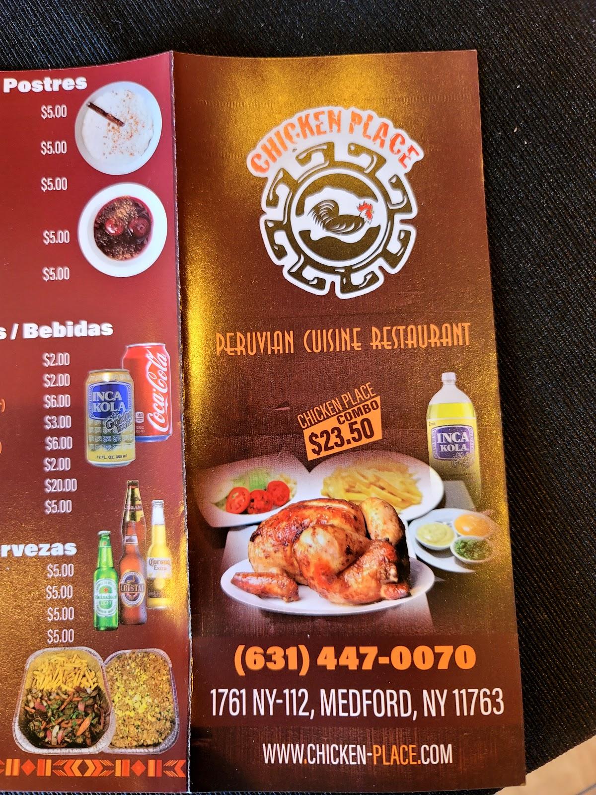 Menu at Chicken Place restaurant, Medford, NY-112