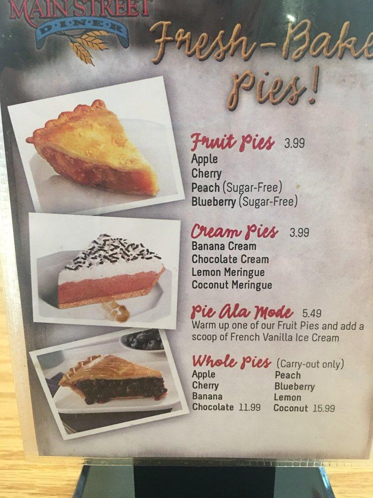 Menu at Main Street Diner restaurant, Grove City