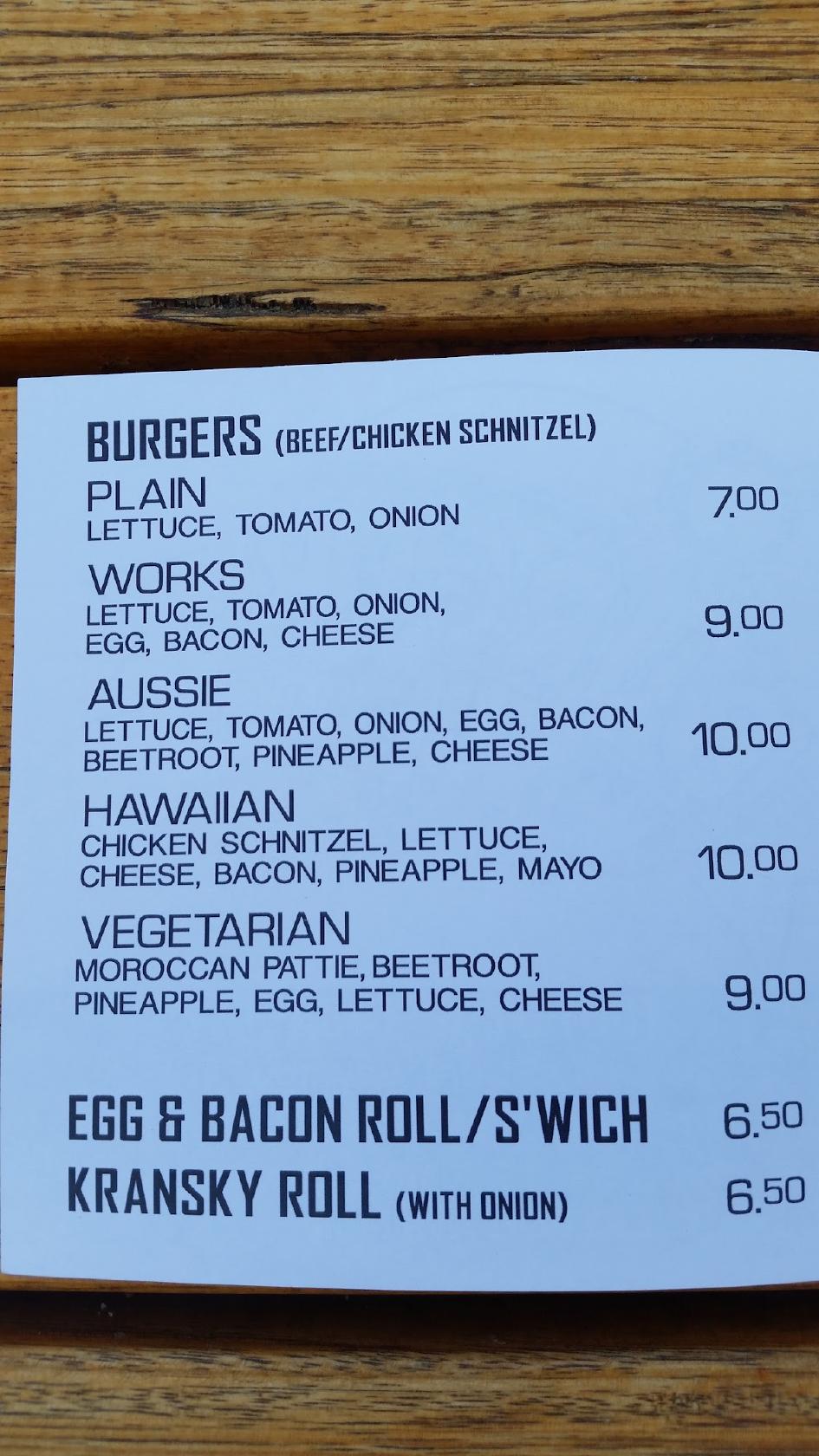 Menu at Burger Me Seymour fast food, Seymour
