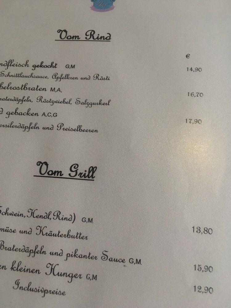 Speisekarte von Gasthaus Wild 1210 restaurant, Wien, Amtsstraße 1