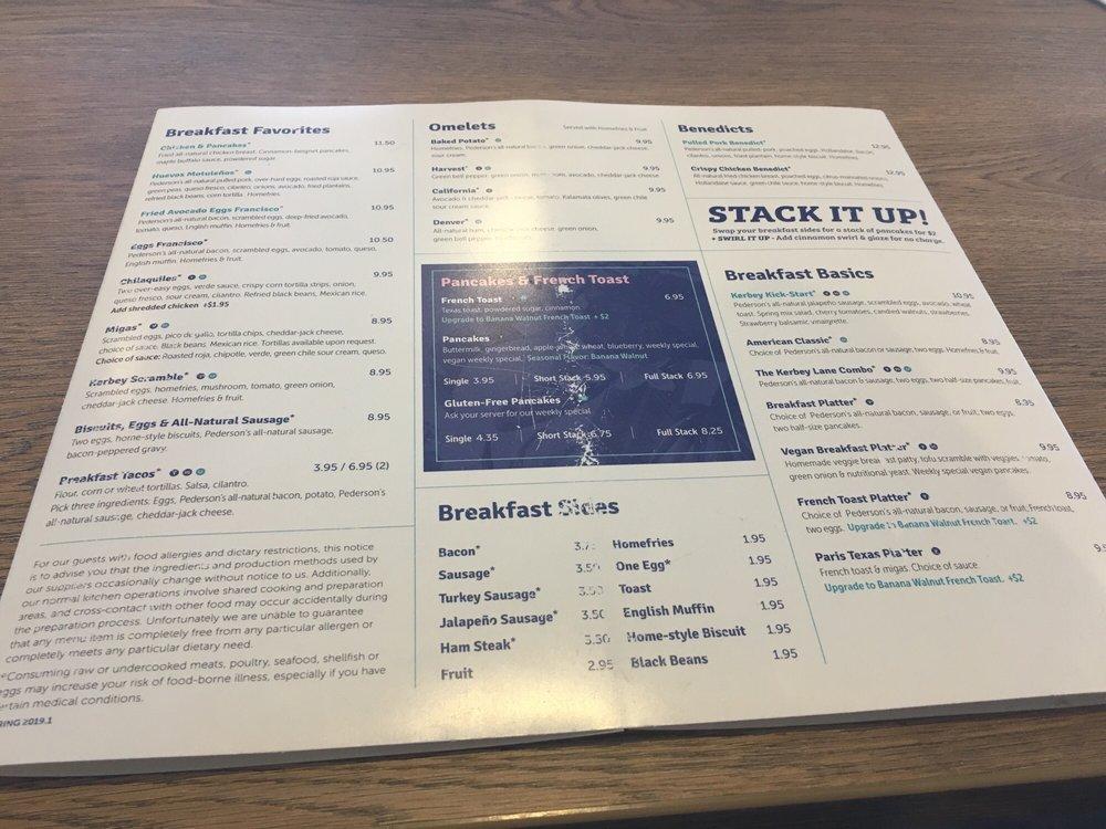 Menu at Kerbey Lane Cafe, Round Rock, N Mays St #420