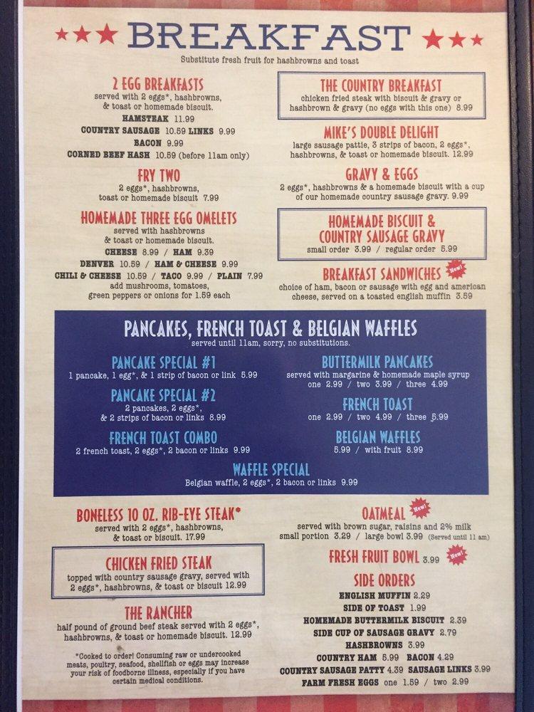 Carta de Farm Boy Drive-In Restaurant, Estados Unidos