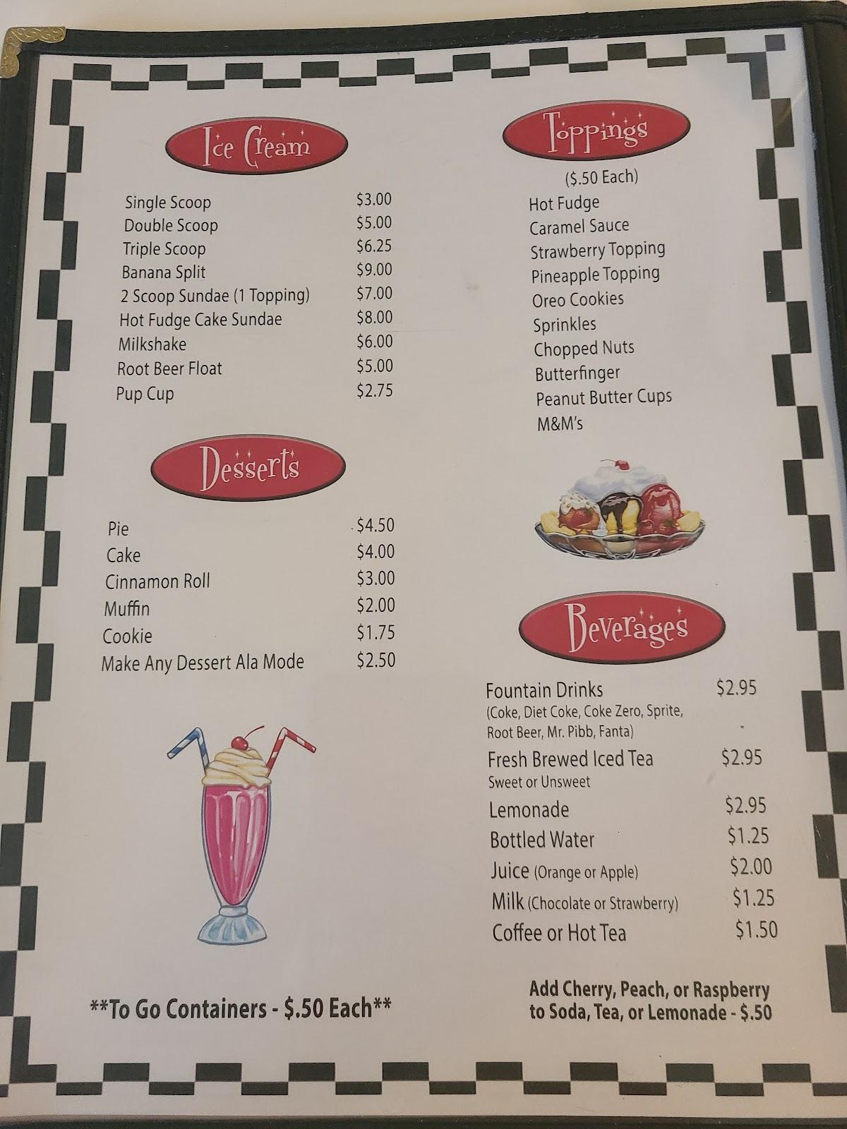Menu at Mama Lu Lu's Diner restaurant, Williamsport