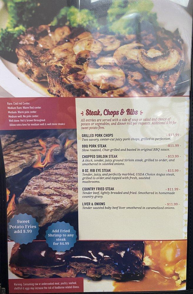 Menu at Nick's Pancake House restaurant, Jerseyville