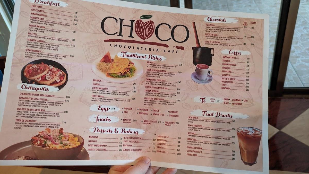 Carta del café LA CHOCO tulum, Tulum