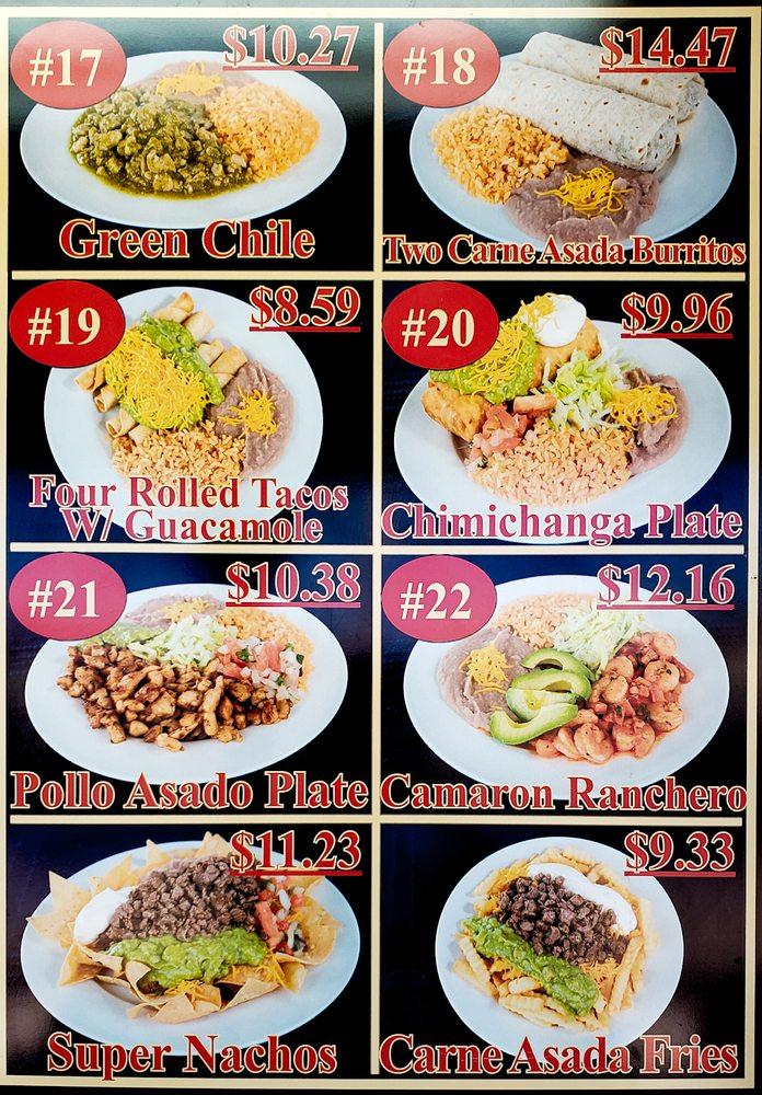 Menu at Frey's Mexican Food restaurant, Kingman, E Northern Ave