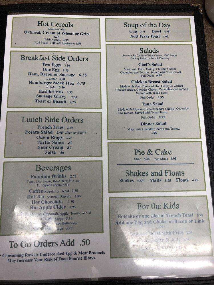 Menu at Junction Diner cafe, Poulsbo