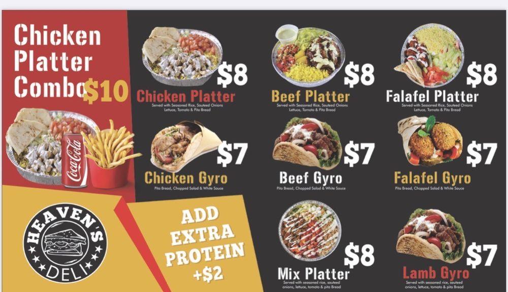 Menu at Heaven's Deli, Jersey City