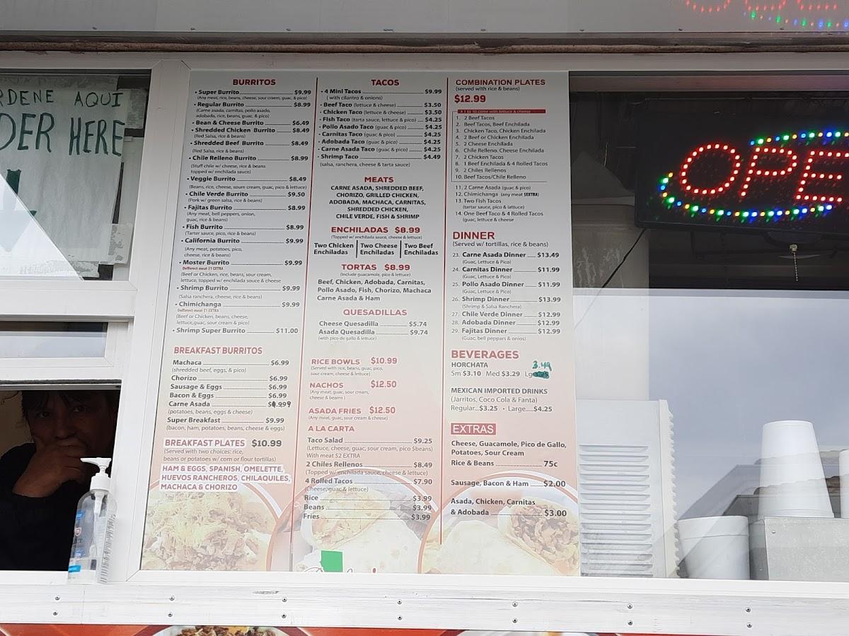Menu at Rafa´s Mexican Food restaurant, Sacramento, Del Paso Rd