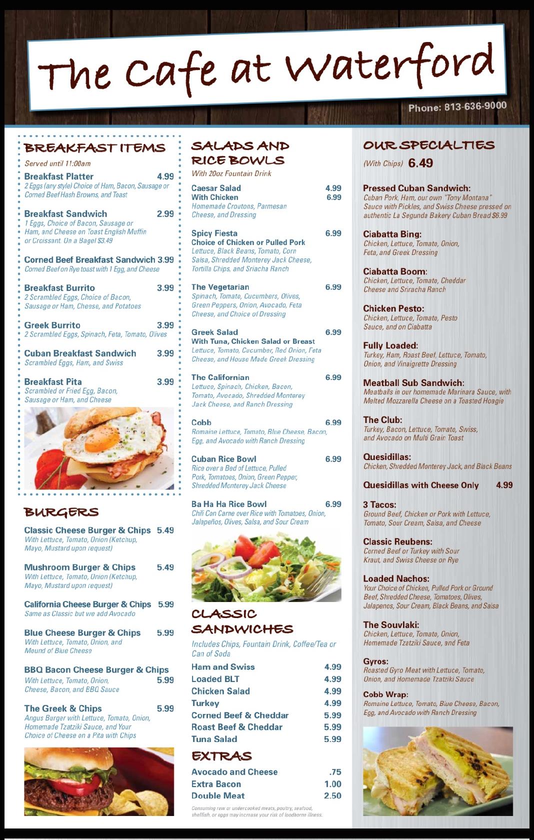 Menu at Rocky Point Deli restaurant, Tampa