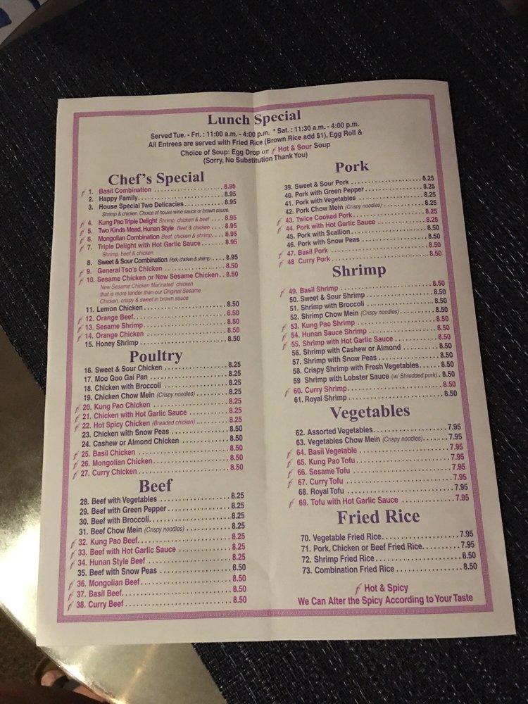 Menu at Szechuan Chinese Restaurant, Lakewood
