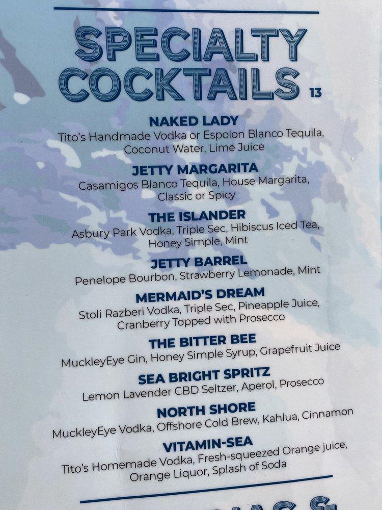 Menu at 2nd Jetty Seafood restaurant, Sea Bright