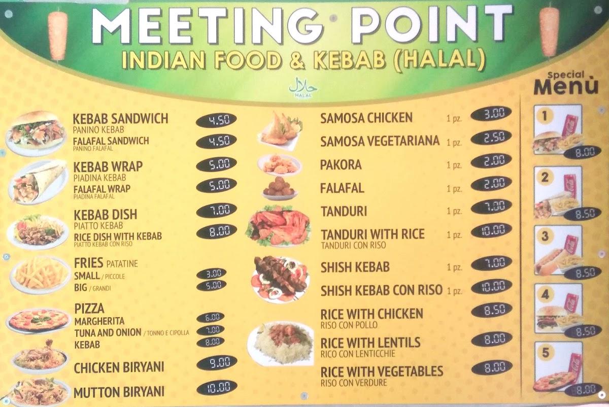 Menu at MEETING POINT(INDIAN & ITALIAN HALAL FOOD/KEBAB) restaurant, Pisa