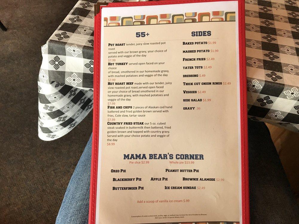 Menu at Papa Bears Restaurant And Lounge, Morton