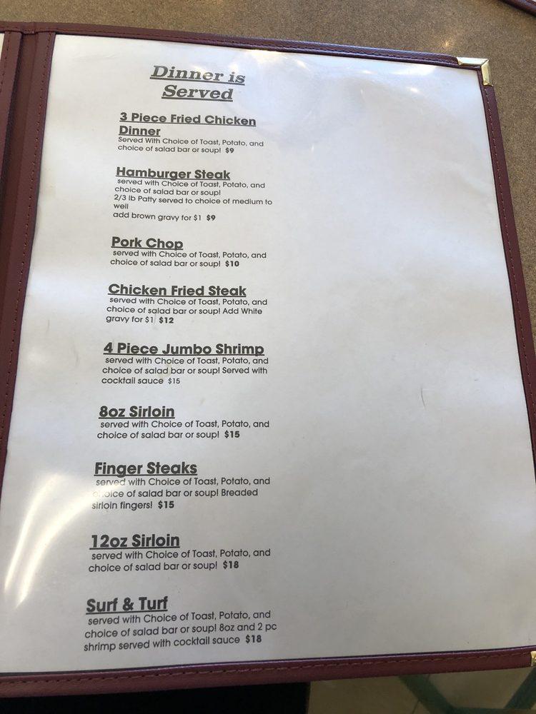 Menu At Wagon Wheel Cafe Ekalaka