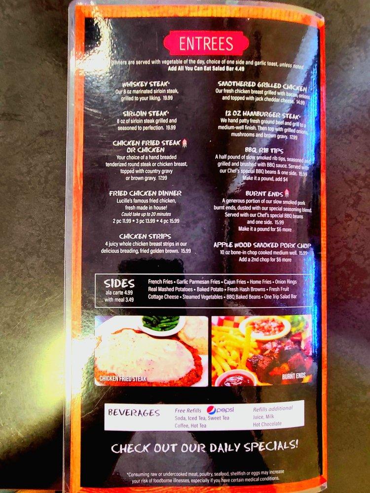 Menu at Aunt Lu's Cafe, Clearfield