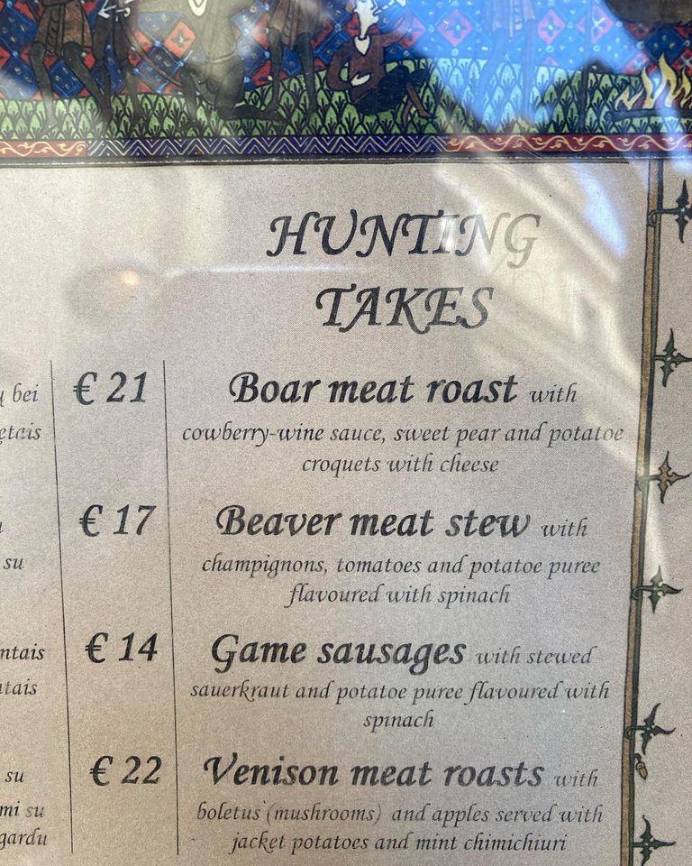 Menu at Tailors restaurant, Warwick
