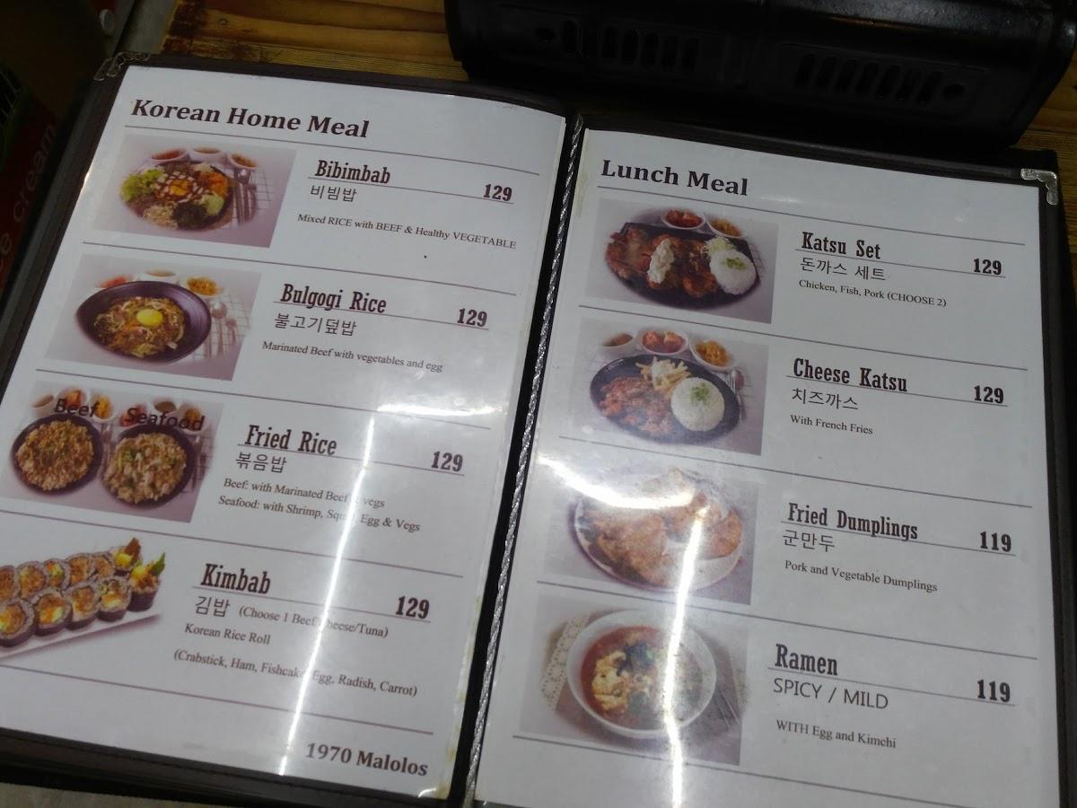 Menu at 1970 Shabu - Shabu & Korean Grill restaurant, Malolos