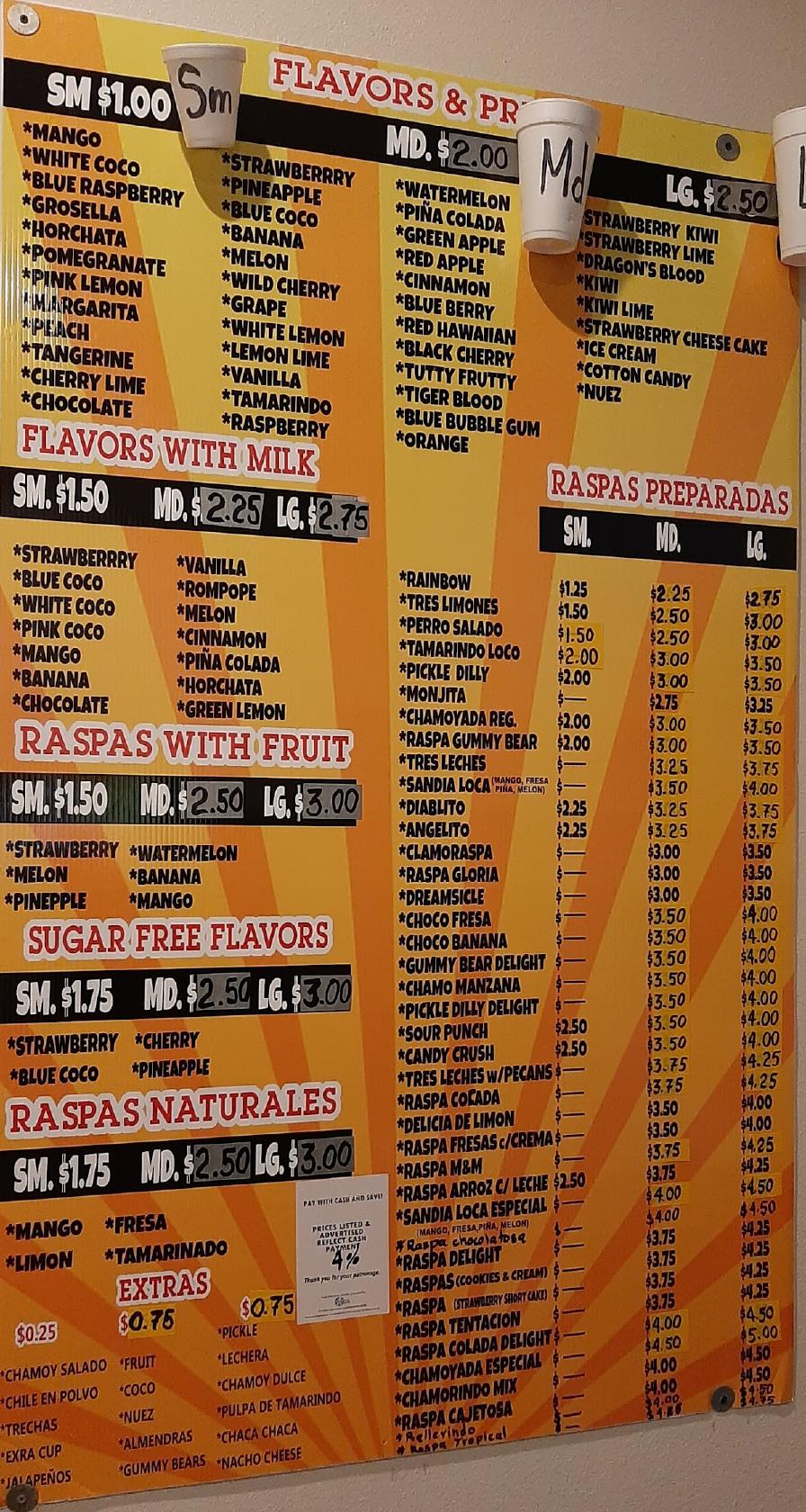 Menu at Jackie’s Snowcone pub & bar, Alton