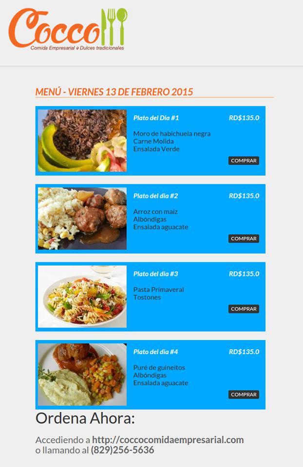 Menu at Cocco Comida Empresarial & Dulces Tradicionales restaurant ...