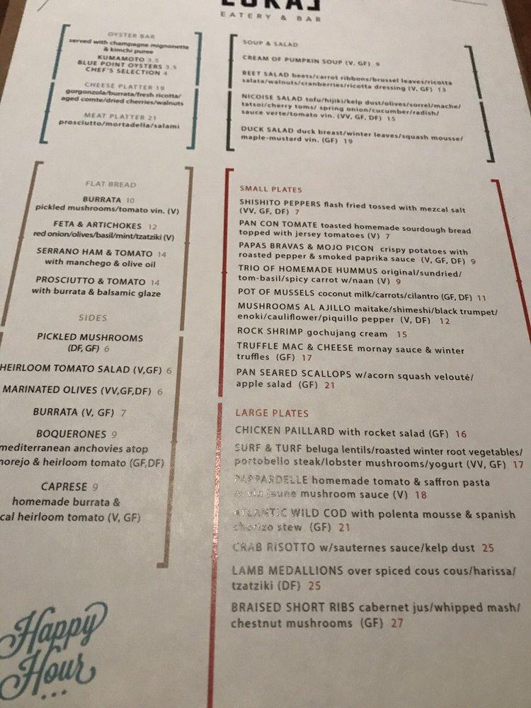 Menu at Lokal Eatery & Bar, Jersey City
