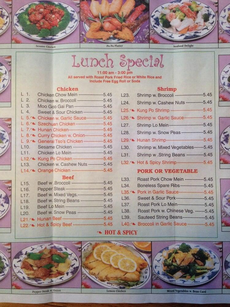 Menu at Ken's restaurant, Fairmont