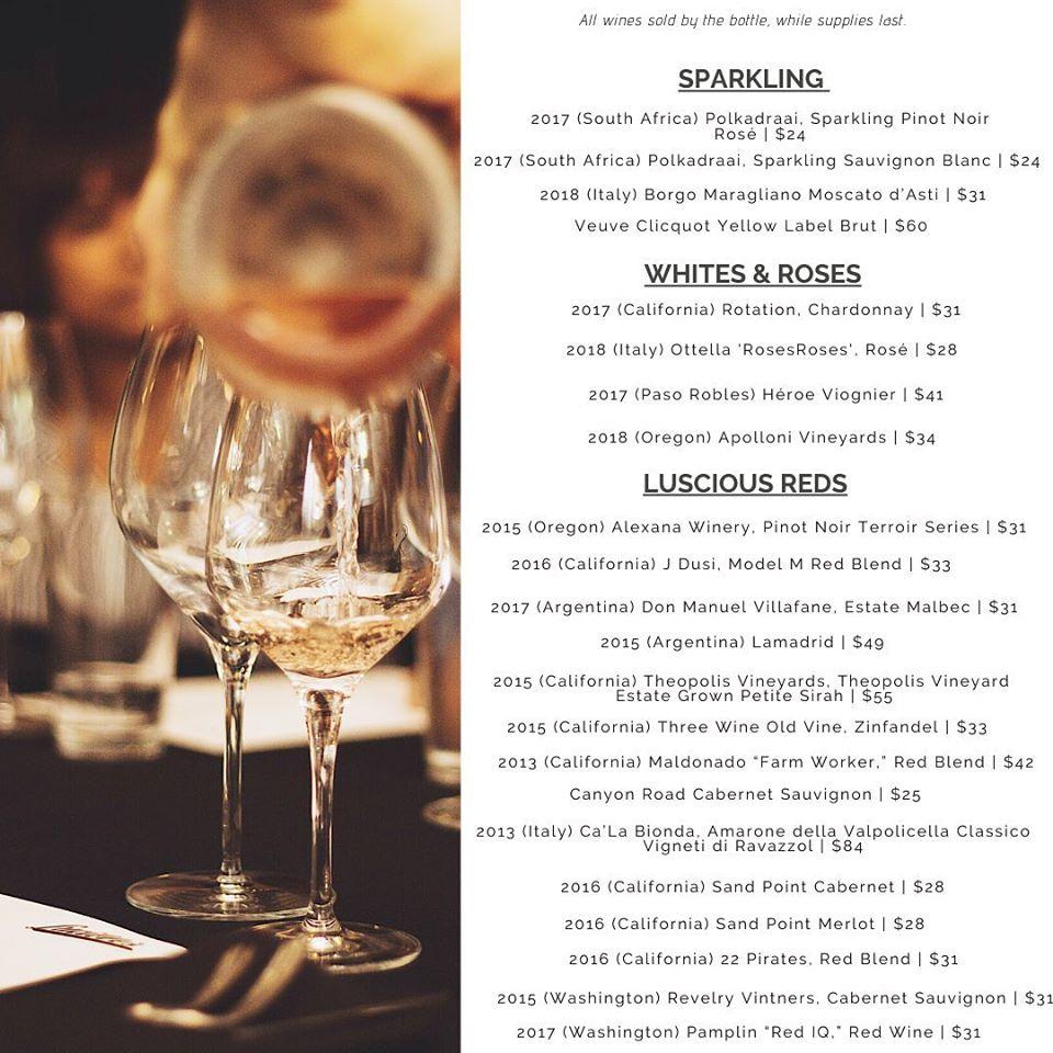 Menu at Lucille's restaurant, Houston