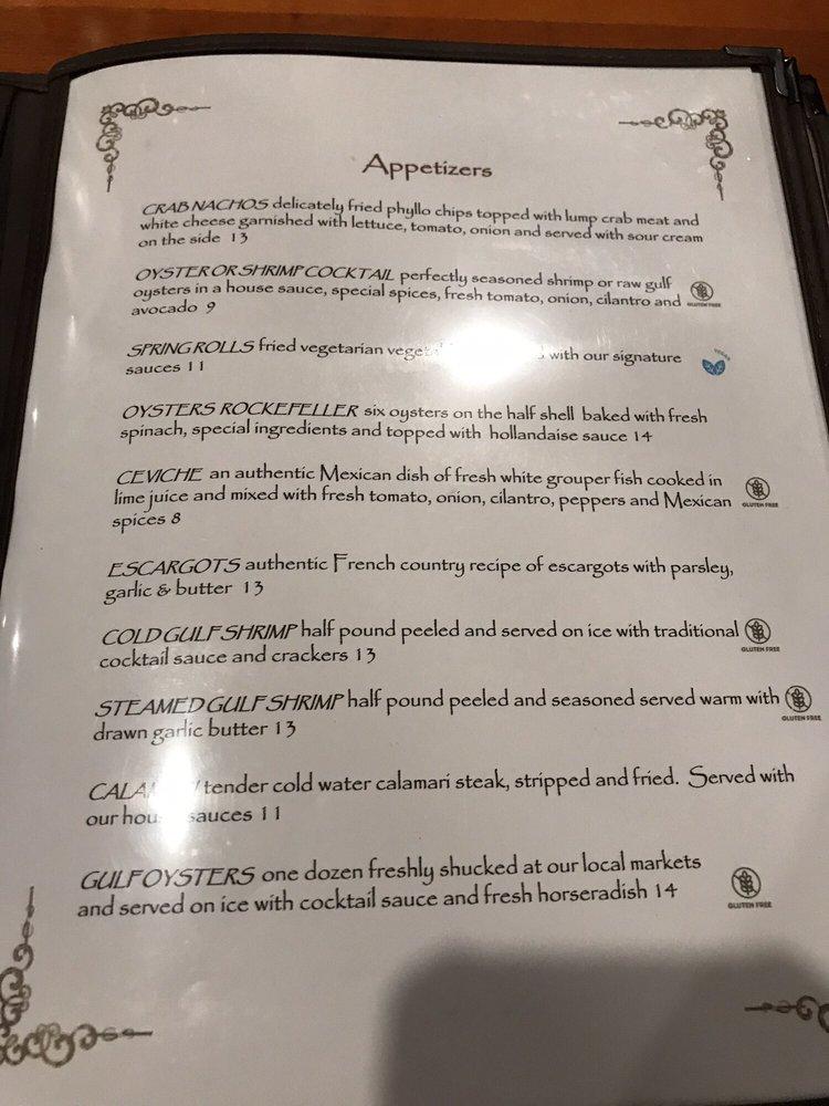 Menu at Old Fulton Seafood Cafe & Steakhouse, Rockport, Hwy 35 N